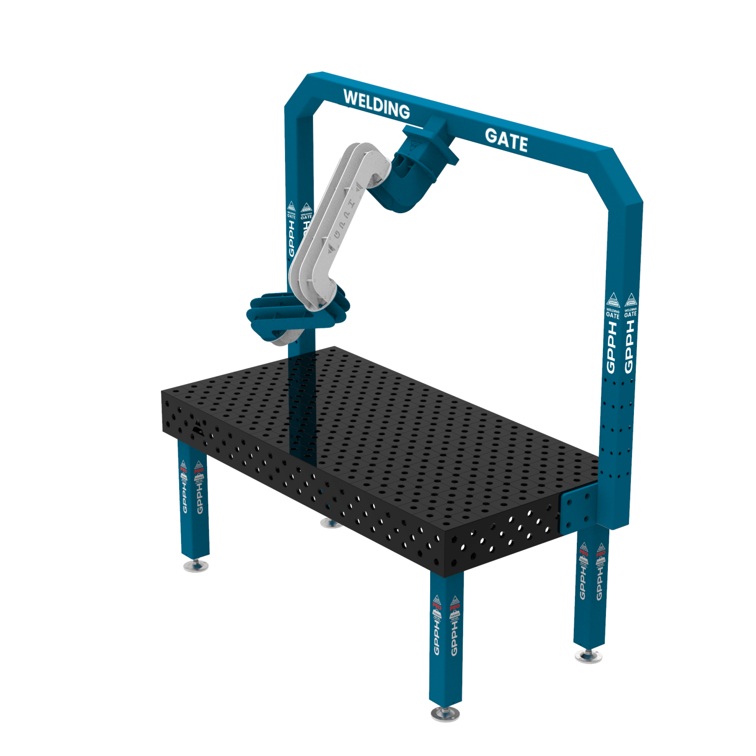 Modular double welding table 2000x1000 mm - GPPH Group